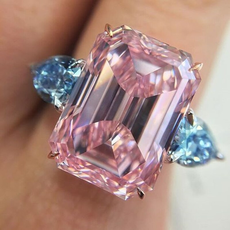 Rings With Pink Stones - Etsy