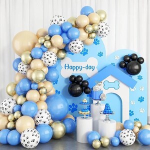116pcs Dogs Birthday Balloon Garland, New Dog Day Decorations, Paw Print Party Supplies, Dog ...