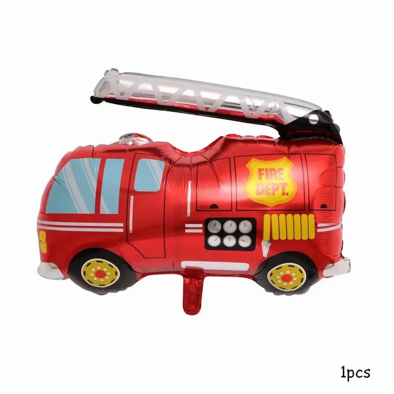 28pcs Fire Engine Number Balloon Set Fireman Balloon - Etsy