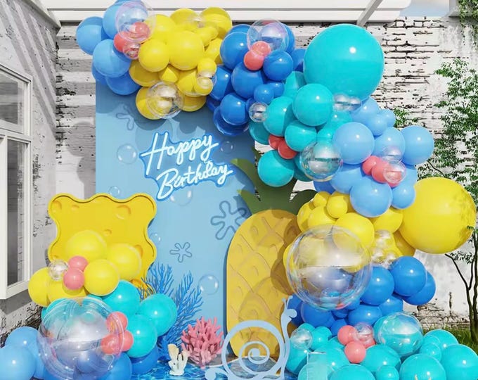 Ocean Animals Underwater Balloon Arch DIY Kit, Under the Sea Garland ...