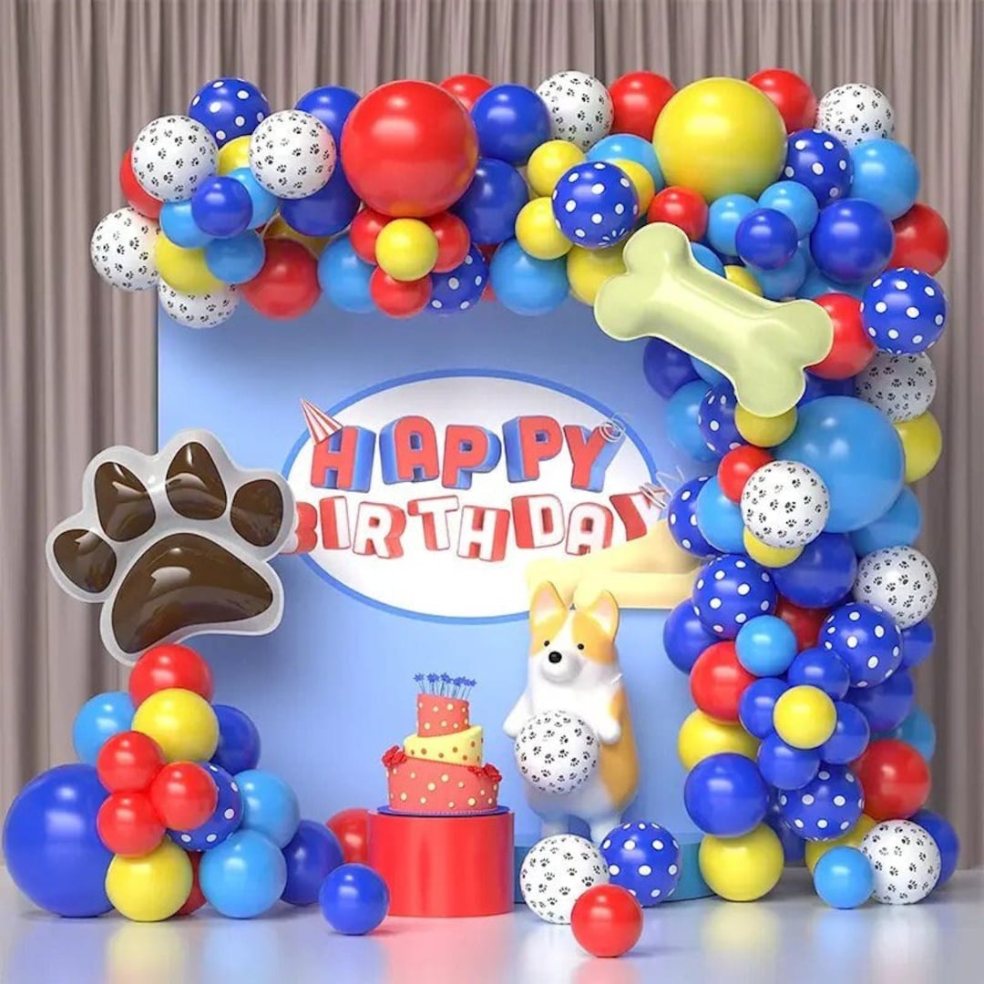 Dog Paw Balloon Garland Kit | Puppy Party Balloon Arch | Paw Print ...