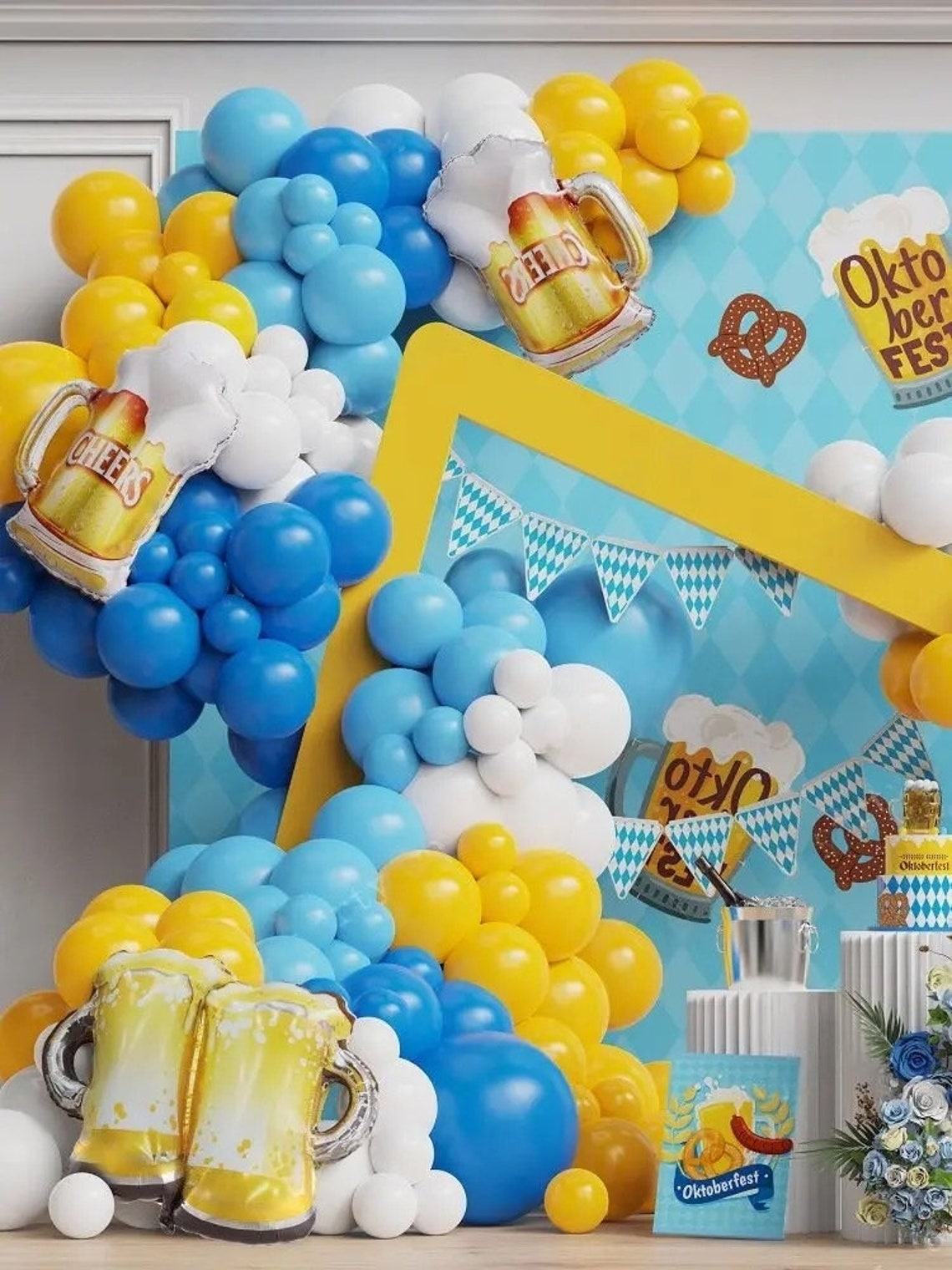 Oktoberfest Beer Balloon Arch Garland Kit Beer Cup Foil - Etsy