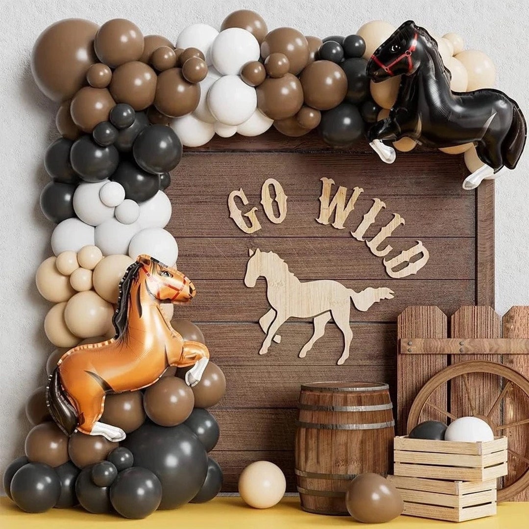 126pcs Western Cowboy Balloon Arch Garland, Go Wild Party Decor, Wild ...
