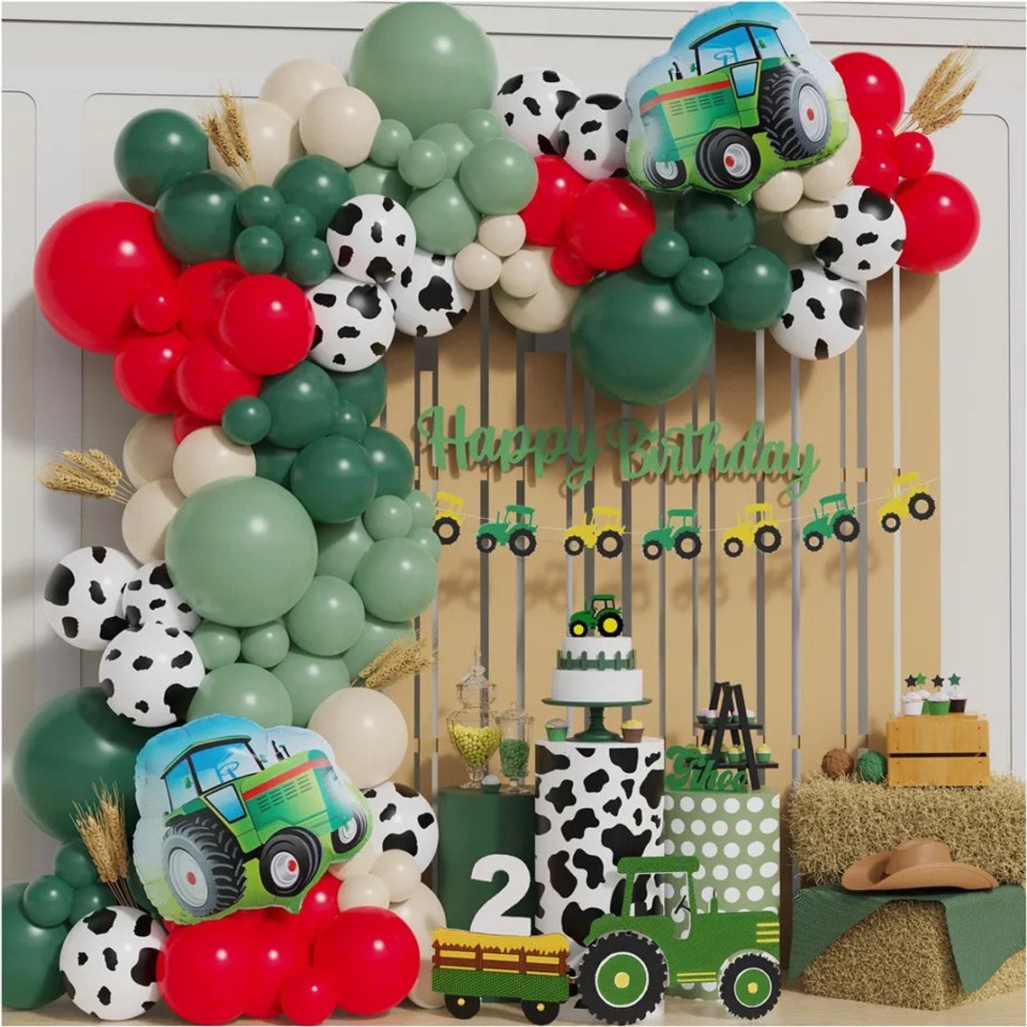 Farm Tractor Balloon Garland Kit, Cowboy Birthday Party Decor - Etsy