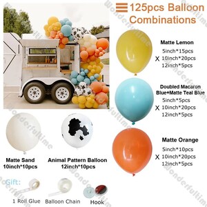 125pcs Farm Theme Balloon Garland Kit, Cow Print Party Decor, Holy Cow ...