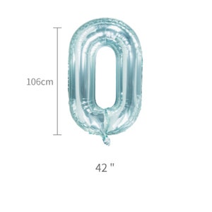 42in Crystal Blue Number Balloon: Jelly Glitter Foil - Etsy