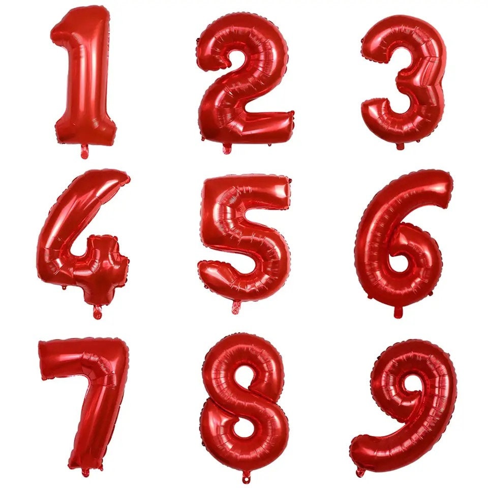 28pcs Fire Engine Number Balloon Set Fireman Balloon - Etsy