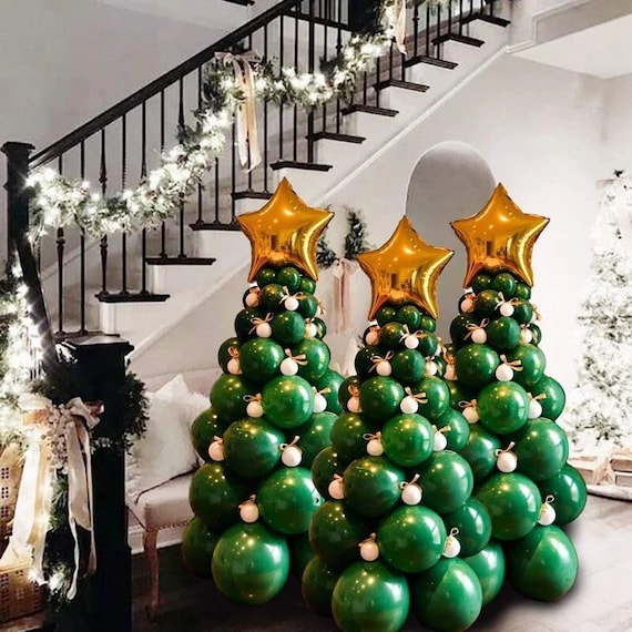 Christmas Tree Shape Balloon Set for Hallway Balloon Christmas Tree Green Balloon Tree Forest Christmas Tree Balloon Decorations Etsy UK