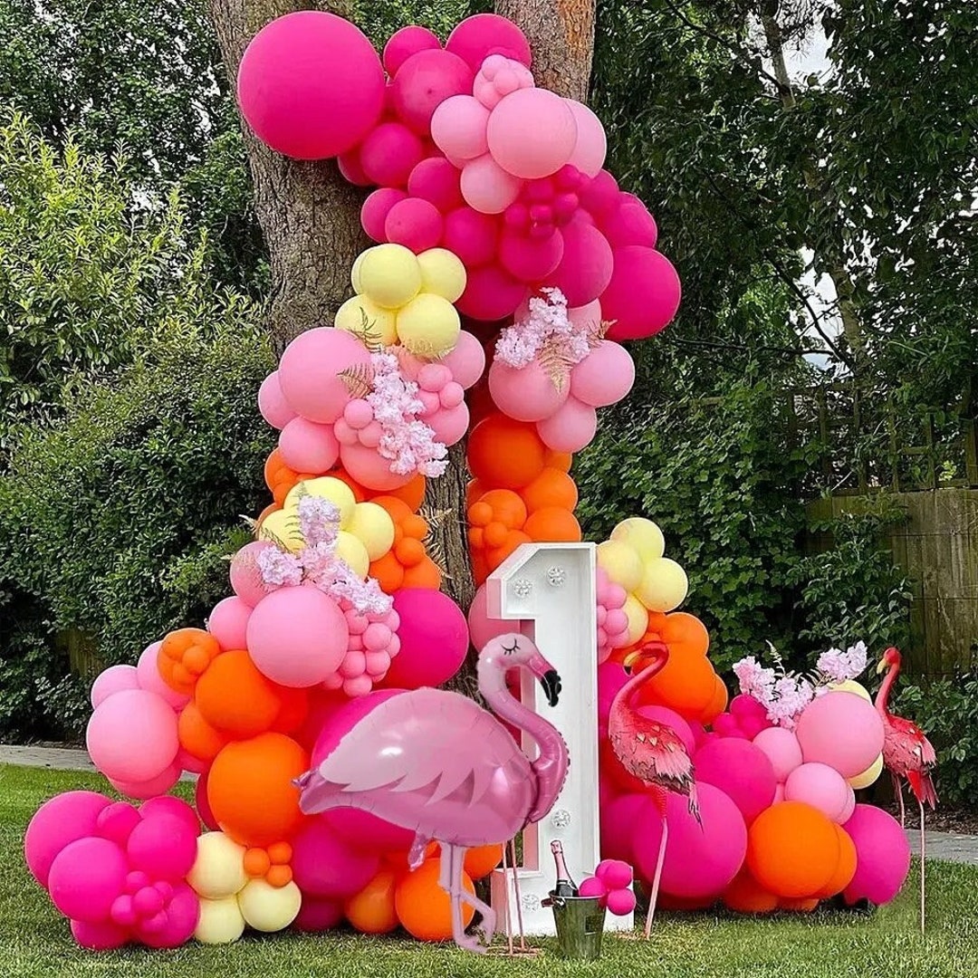 Flamingo Balloon Arch Garland Kit: Tropical Beach Party Decor - Etsy
