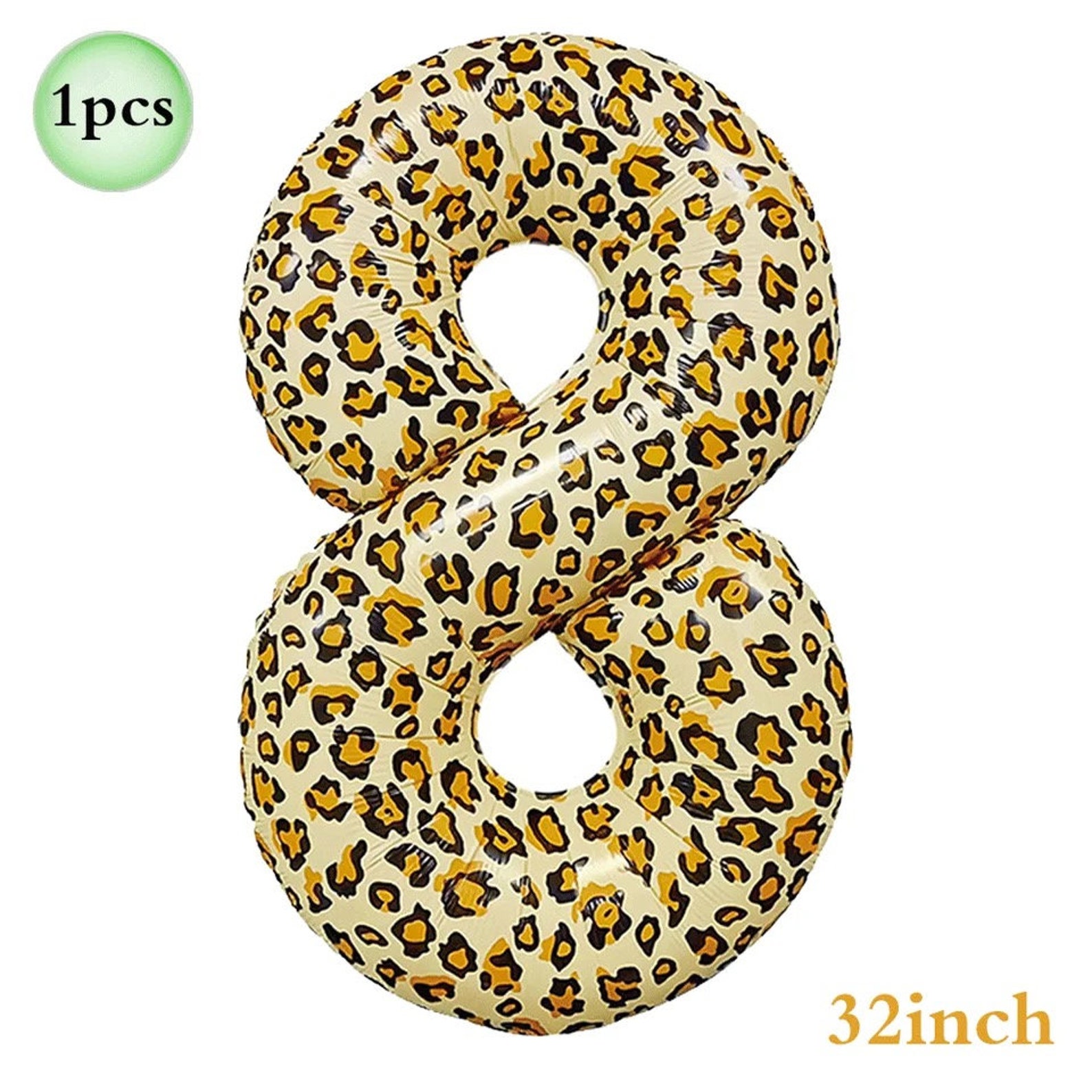 Leopard Print Number Balloon, Jungle Safari Party, 32in - Etsy