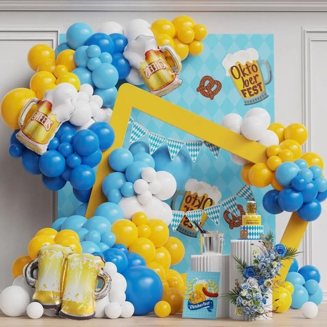 Oktoberfest Beer Balloon Arch Garland Kit, Beer Cup Foil Balloon ...