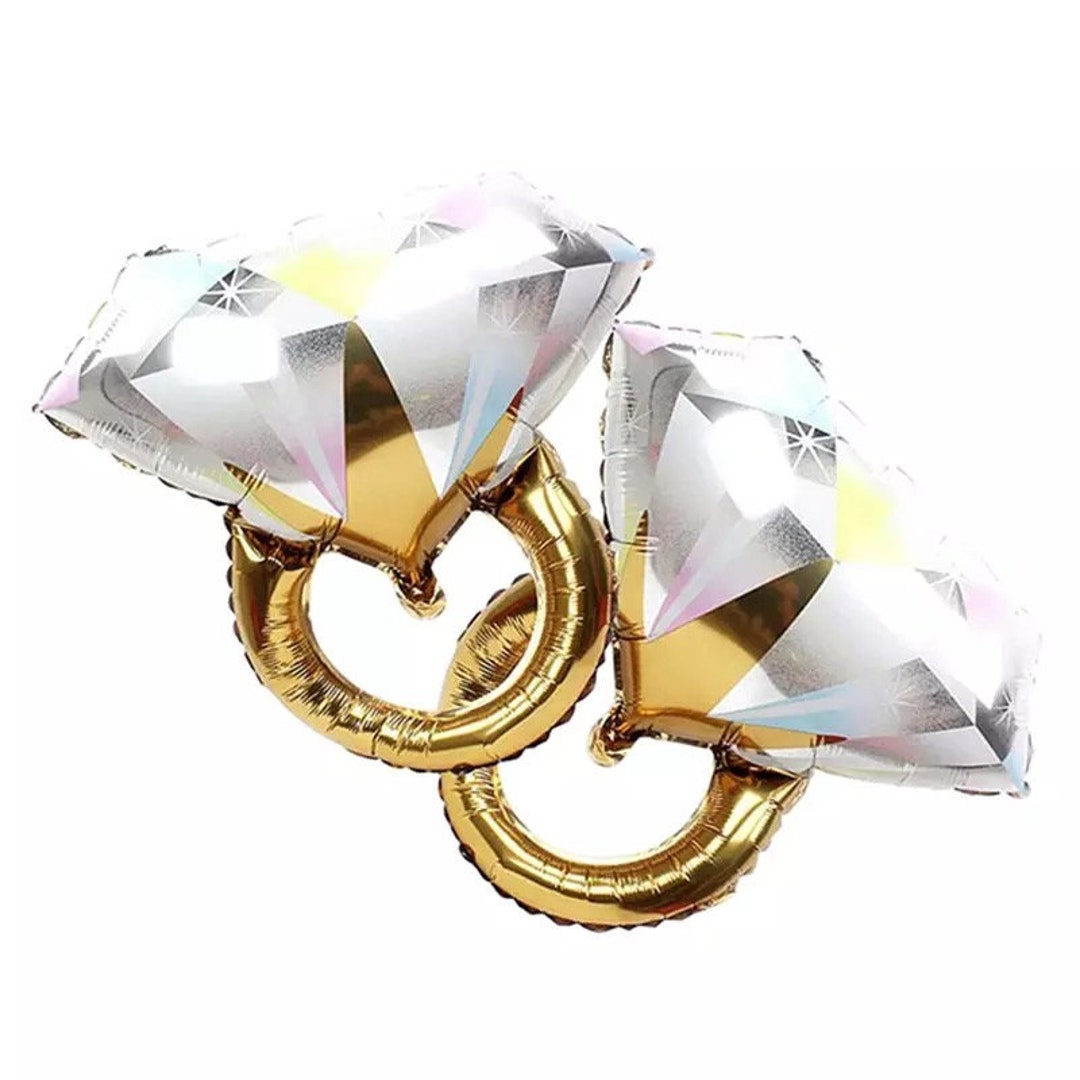 Gold Diamond Ring Balloon, Engagement Ring Balloon, Hen Party Balloons ...