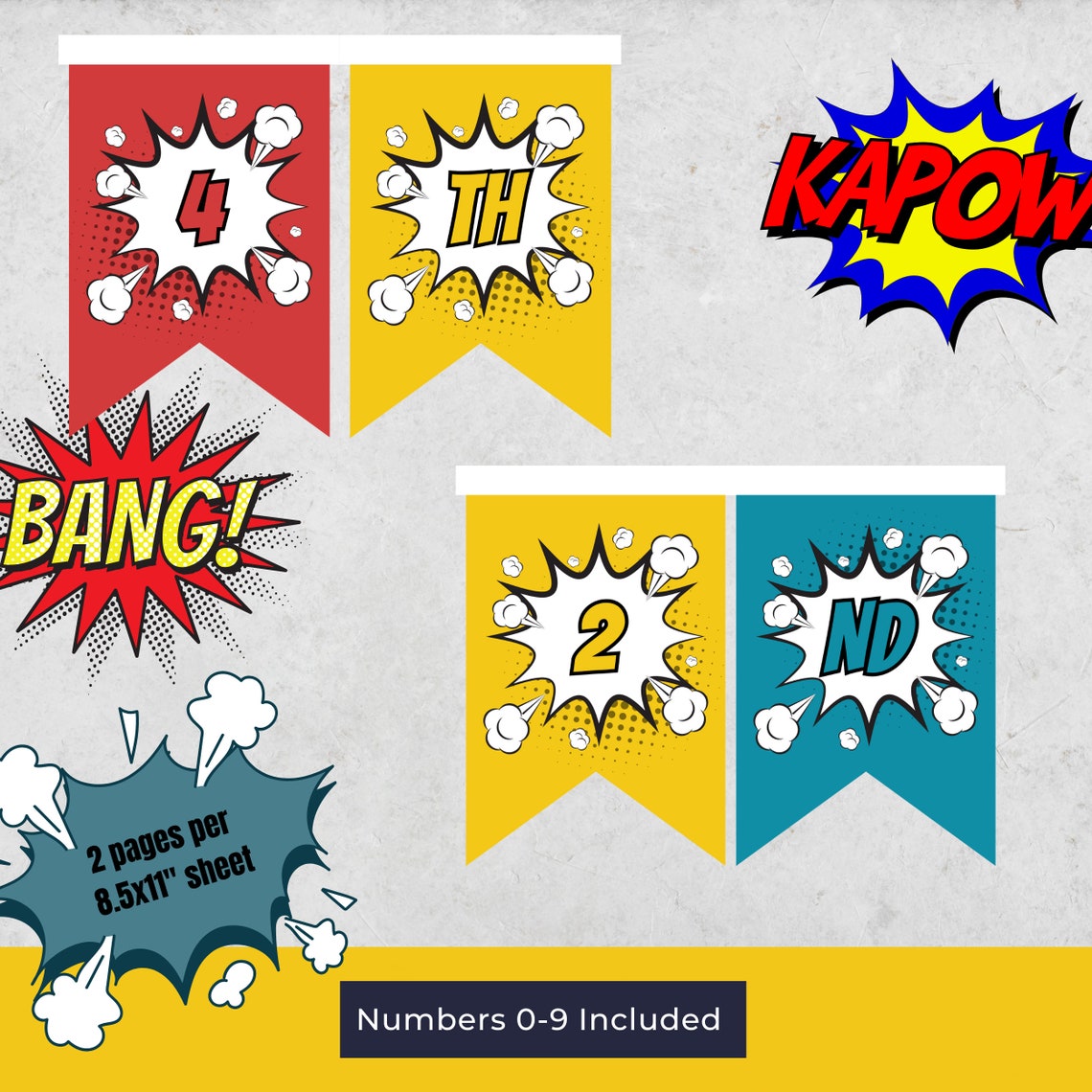 Superhero Happy Birthday Banner Superhero Birthday Decor - Etsy