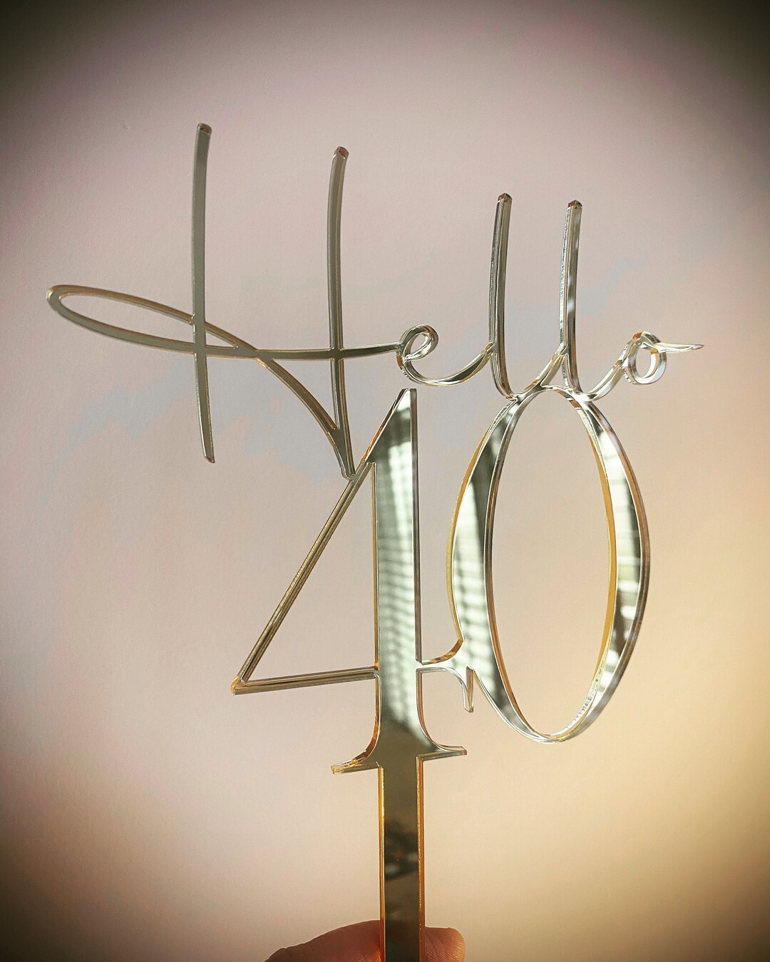 Hello 40 Cake Topper Hello 40 Cake Topper 18 21 40 50 - Etsy UK