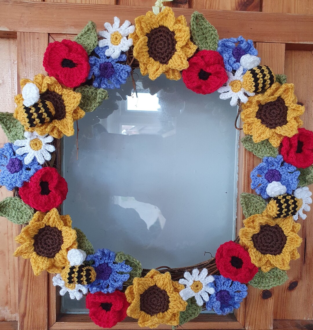 Crochet Summer Wreath Pattern | Crochet Flower Wreath Pattern ...