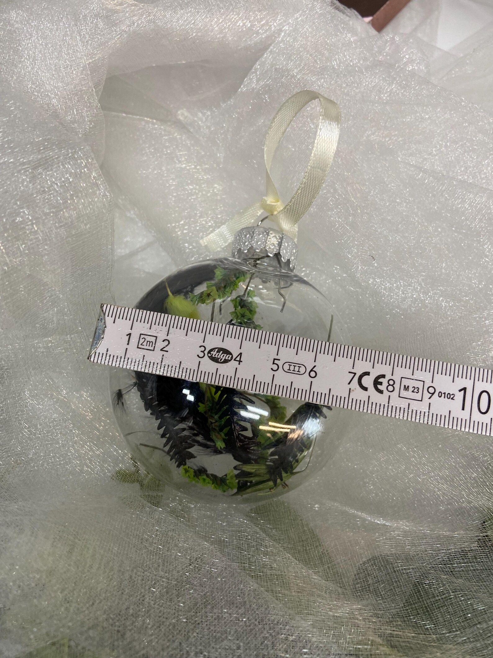6 BAUBLES| Wicked for Good Themed Dried Flower Baubles With Satin ...