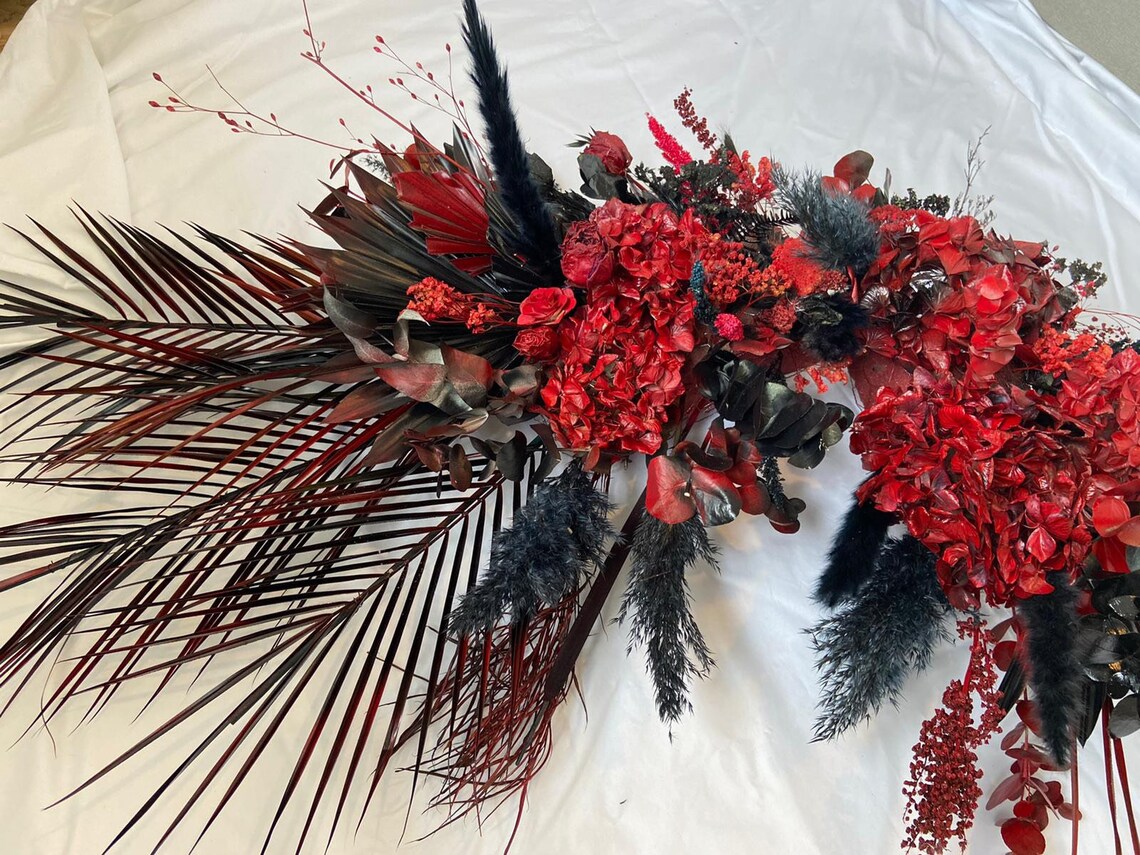Floral Corner Swags for Events. Custom Bespoke Dried Flowers ...