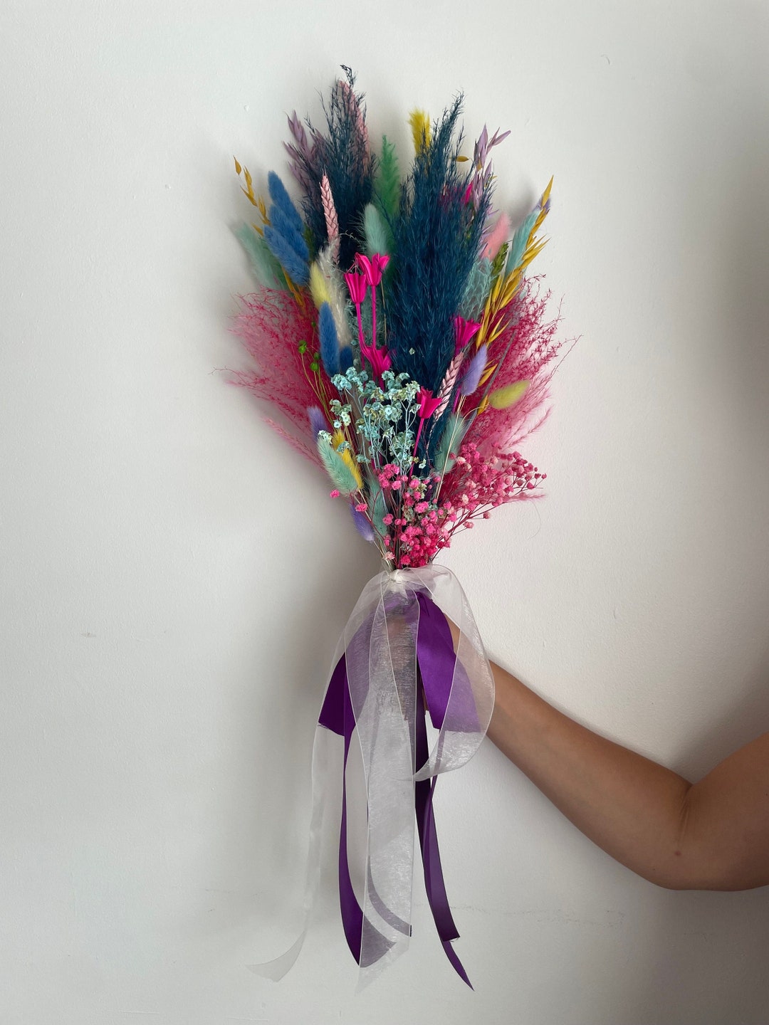 EXTRA LARGE Bespoke Dried Flowers Bridal Bouquet Arrangement. Bridal ...