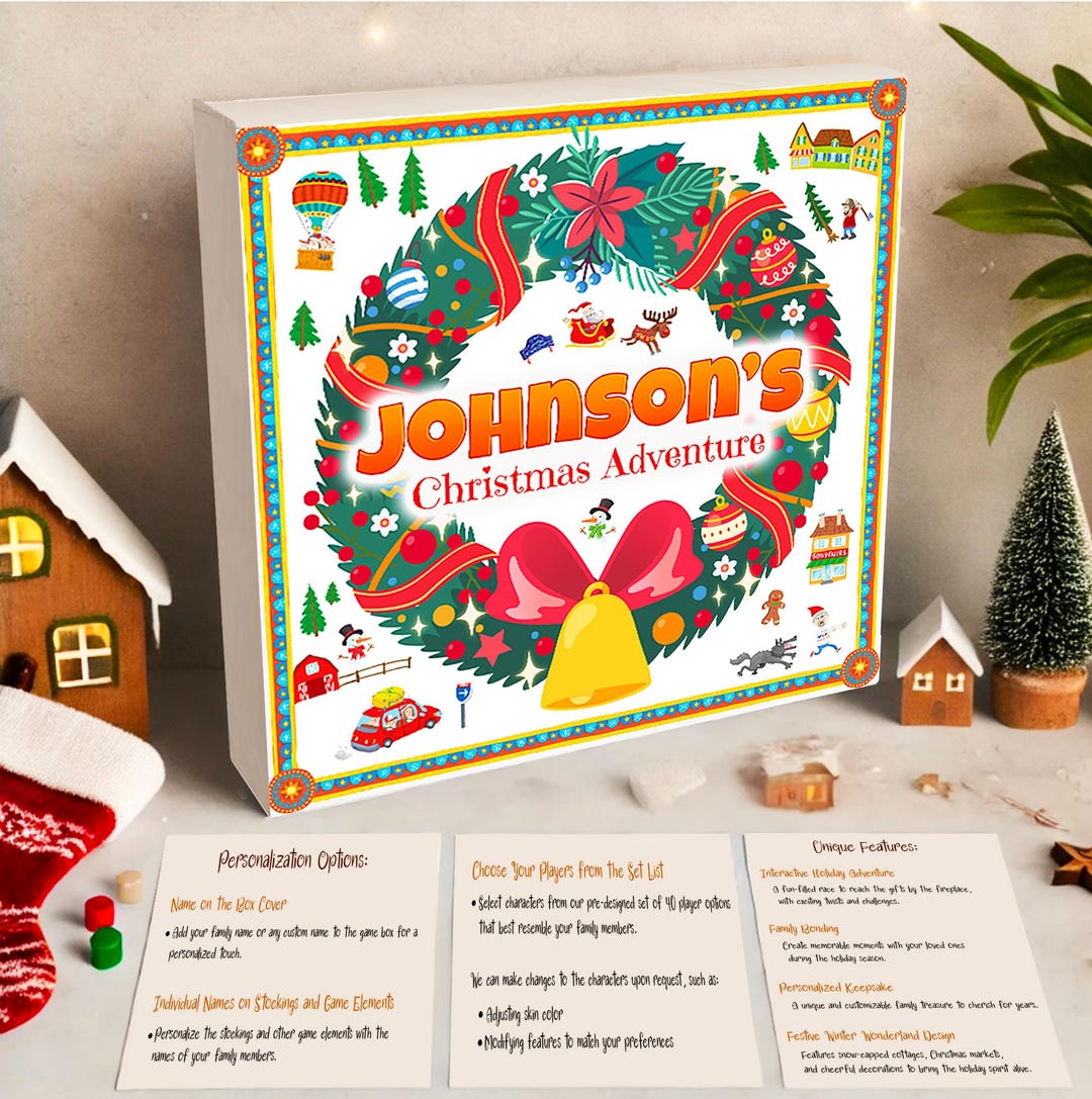 Personalized Family Christmas Board Game: Holiday Keepsake Gift - Etsy