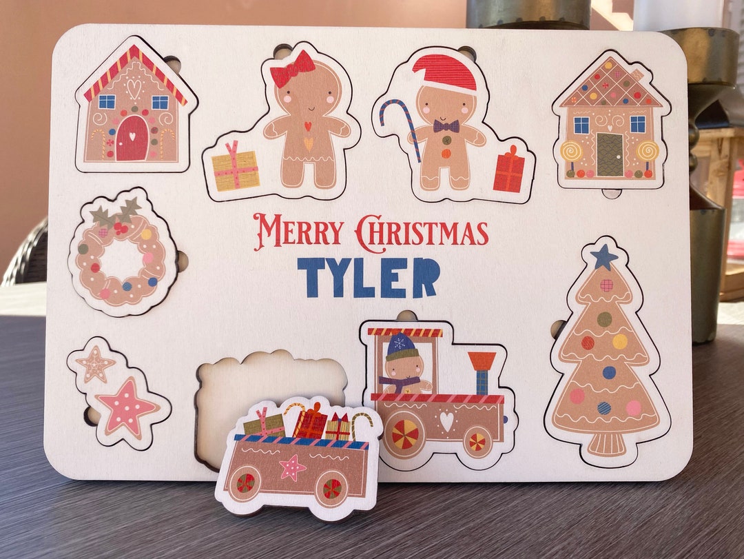 Wooden Name Puzzle Personalized Christmas Gifts for Kids Name Puzzle ...