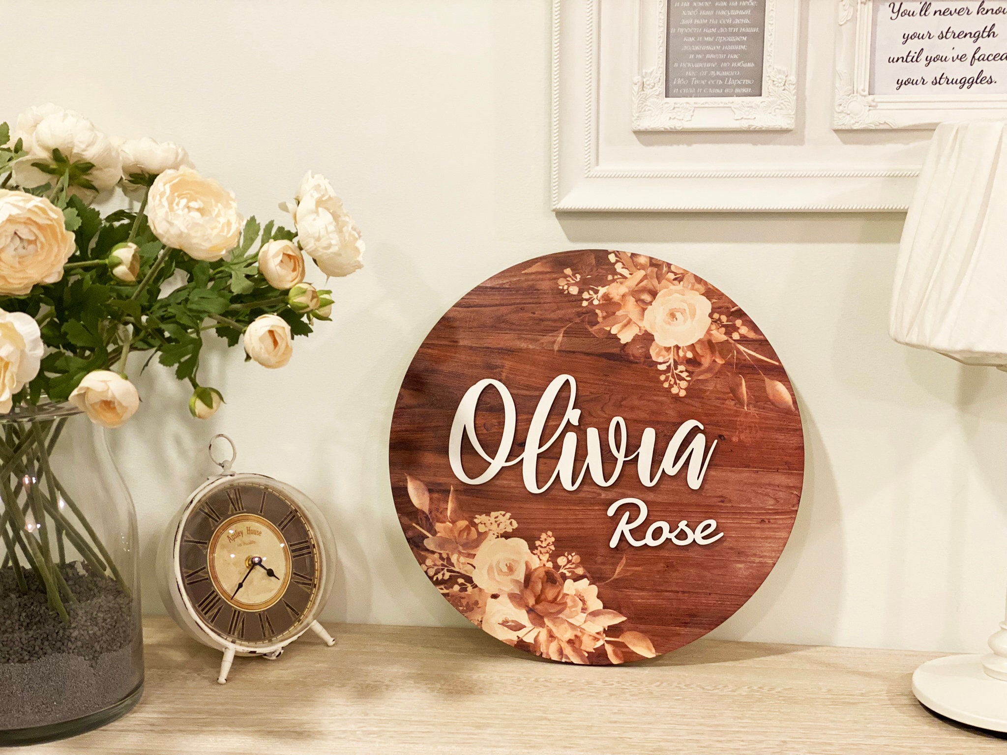 Nursery Name Sign for Girls Nursery Wall Decor Boho Decor Wooden Name ...