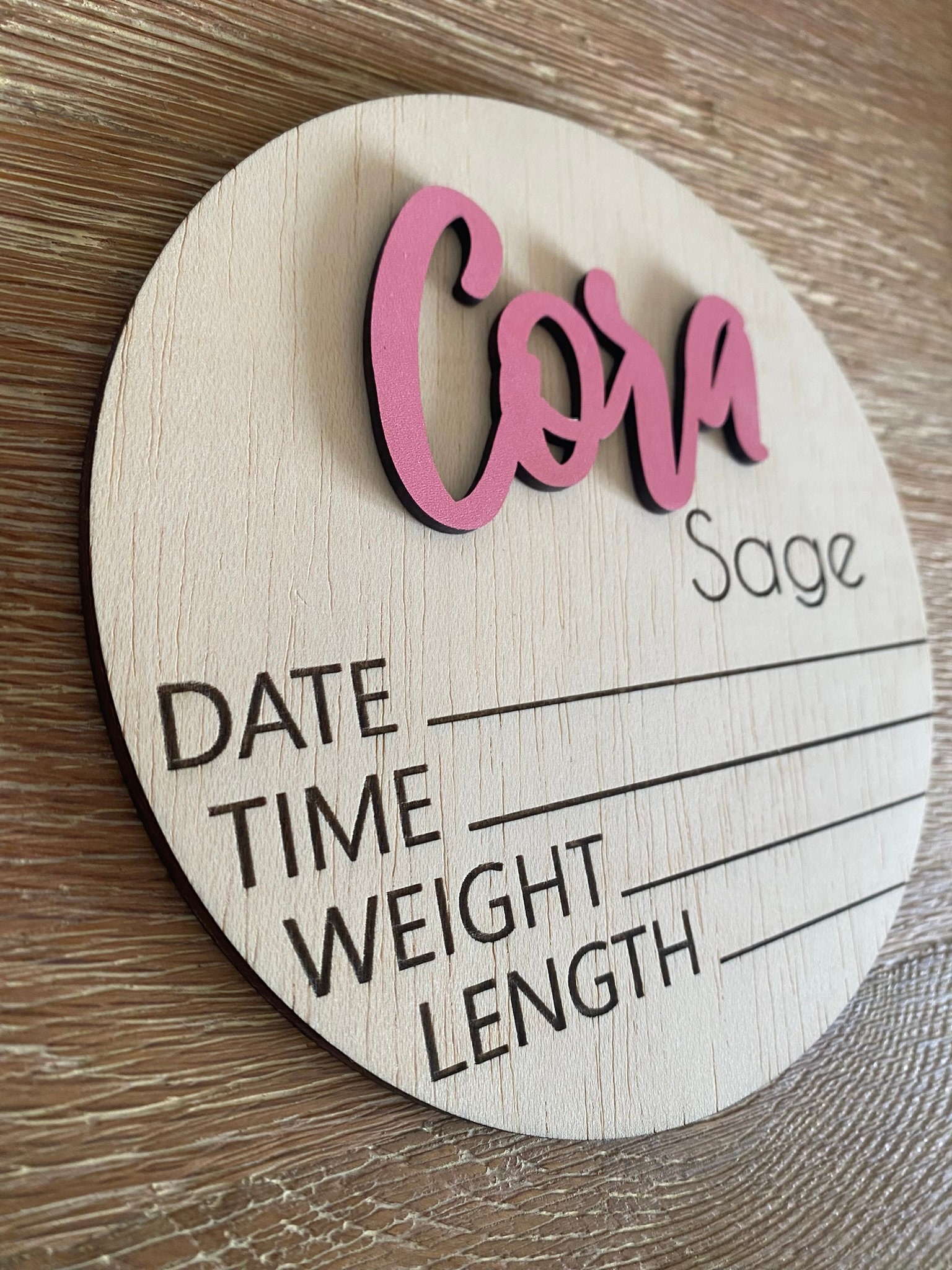Baby Shower Gift, Announcement Sign With Birth Stats, Wood Sign for ...