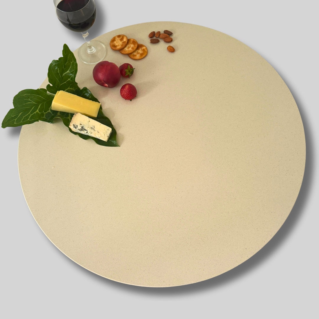 Lazy Susan 60 Cm Creamy Beige Stone Turntable Classic Handcrafted Home ...