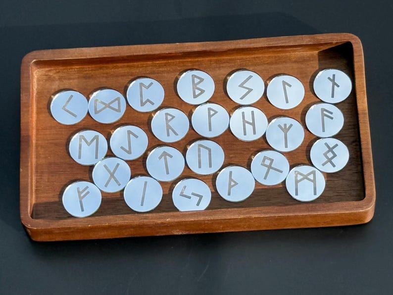 Elder Futhark Runes Engraved on 25 MM Sized Mirrors - Etsy