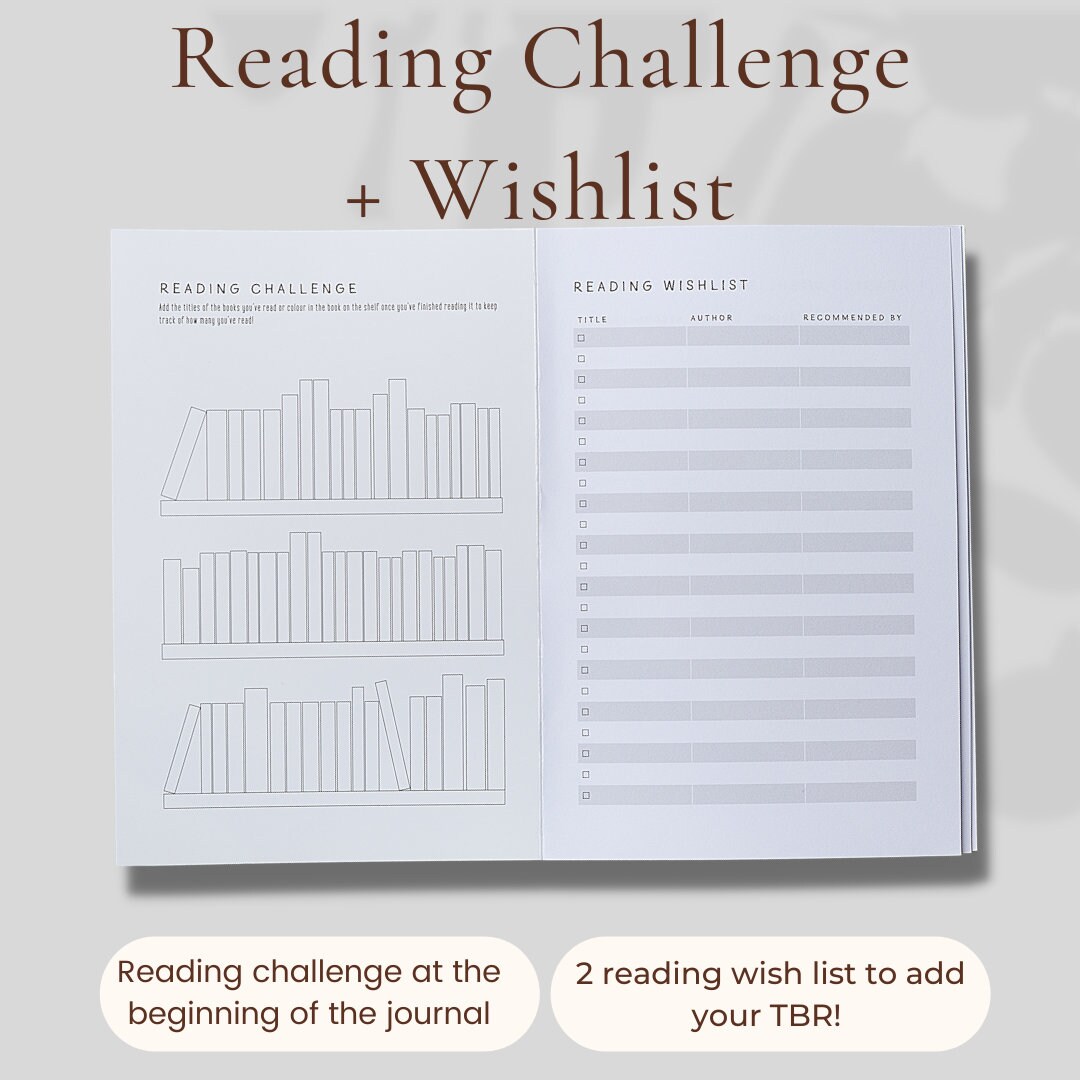 MY READING JOURNAL Book Lovers Journal Reading Log - Etsy