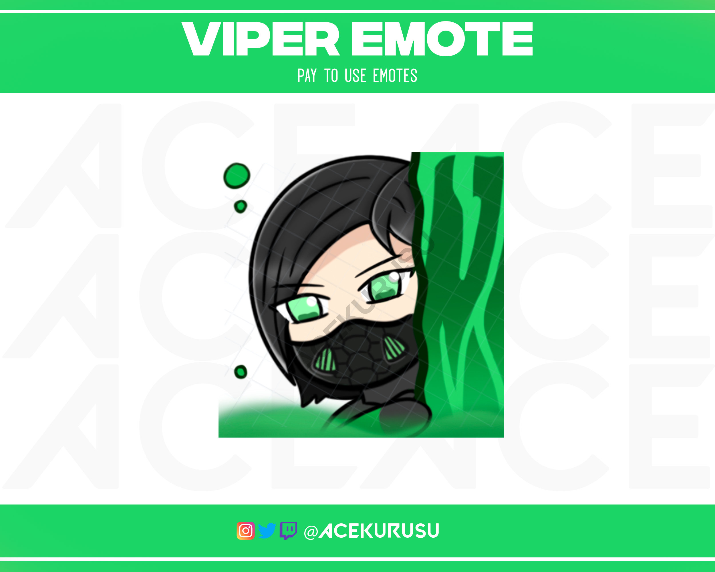 Art & Collectibles Viper Lurk Emote Valorant Emote Streamer Emote Lurk ...