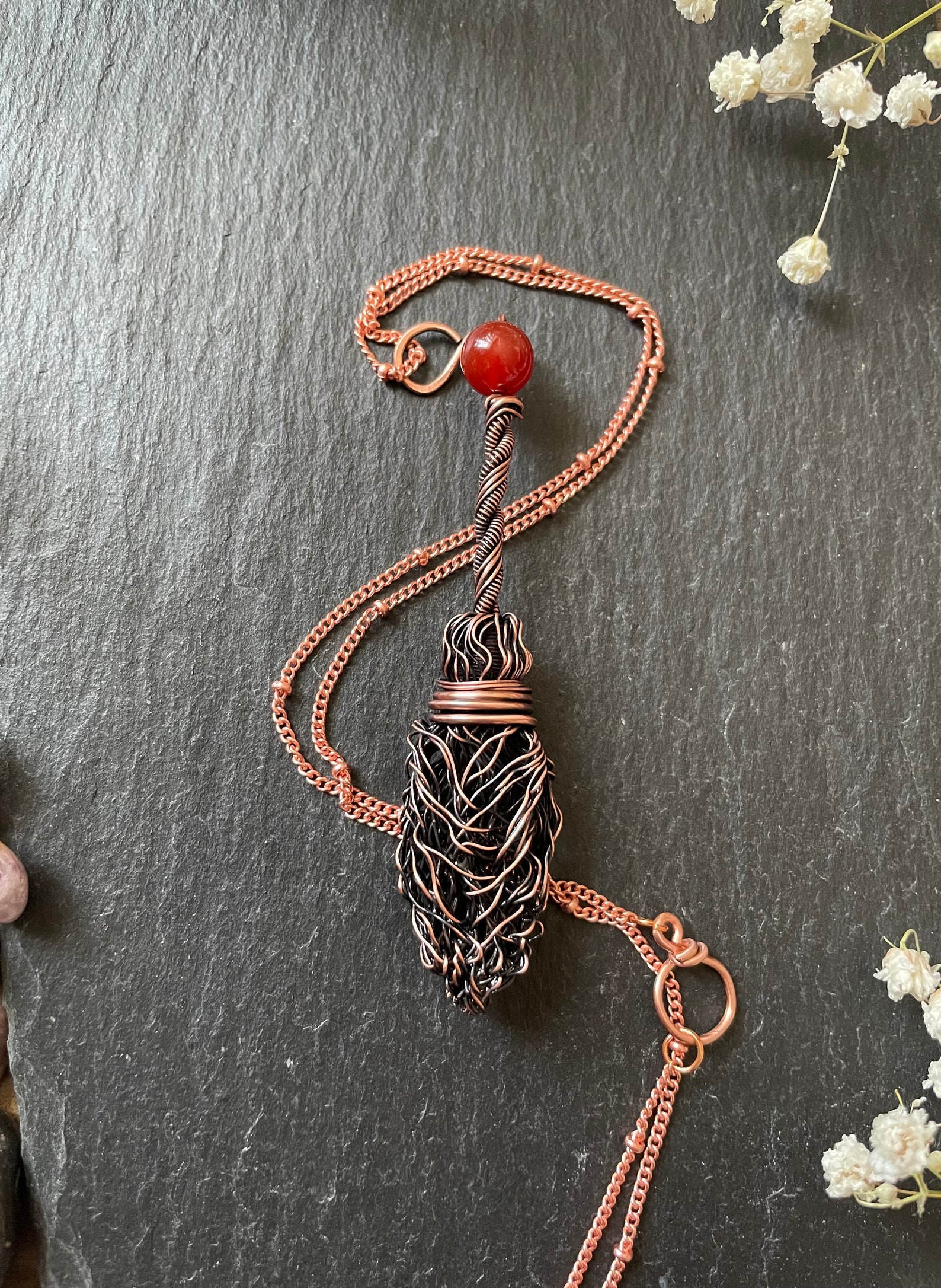 Carnelian Witch Broom Pendant, Broom Necklace, Witches Broomstick ...