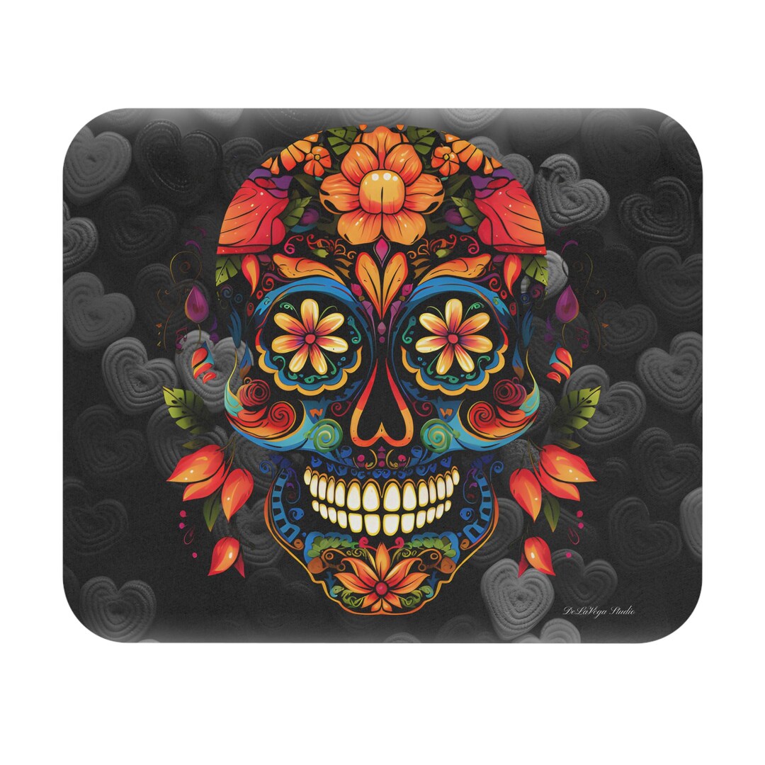 Skull Mouse Pad, Mystery Rectangle Desk Mat, Captivating Seduction Art ...