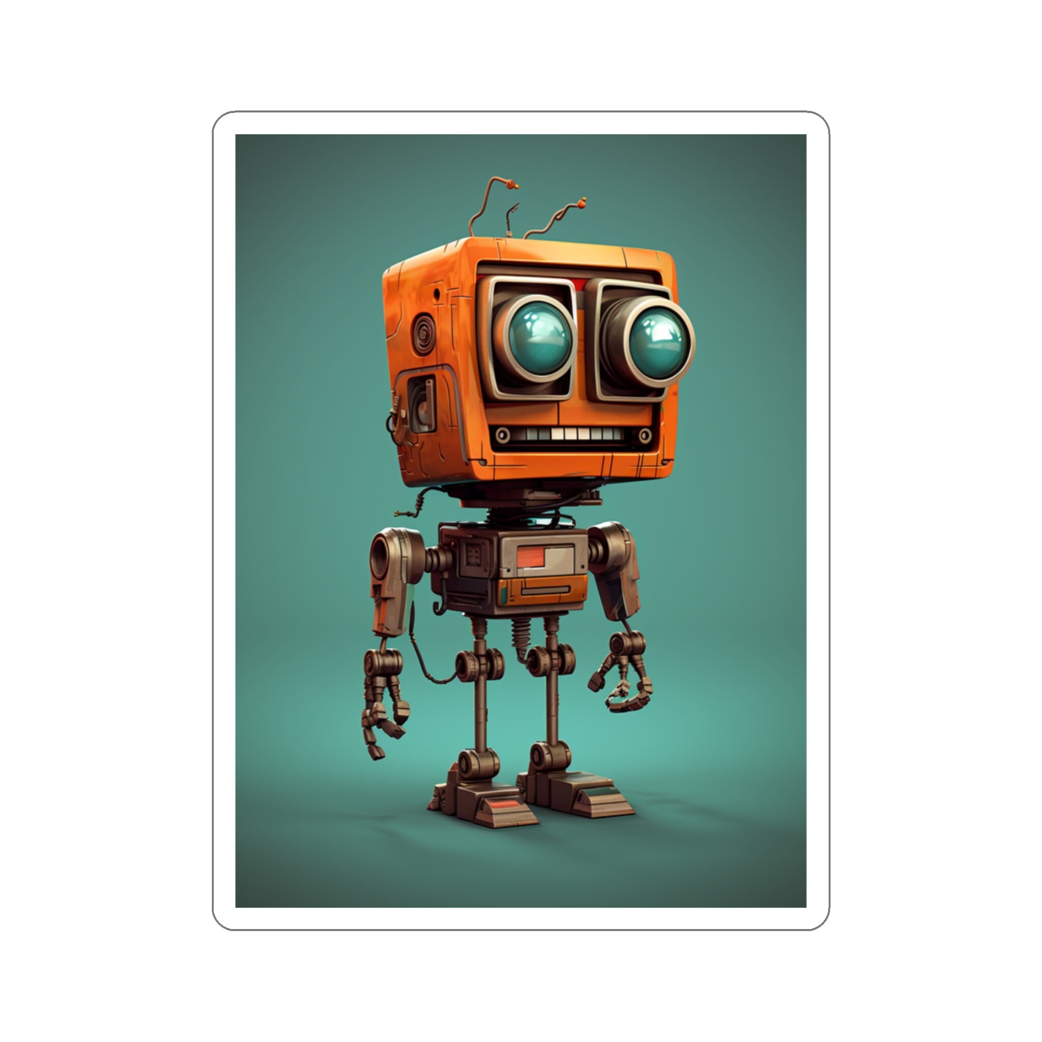 Robot Sticker for Phone Robot Sticker for Laptop Robot - Etsy
