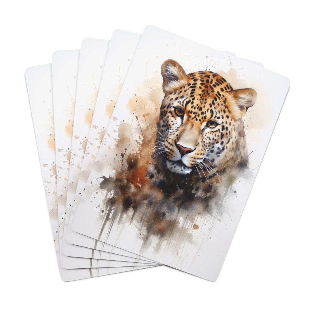 Leopard Playing Cards Deck of Cards Personalized Playing Cards - Etsy