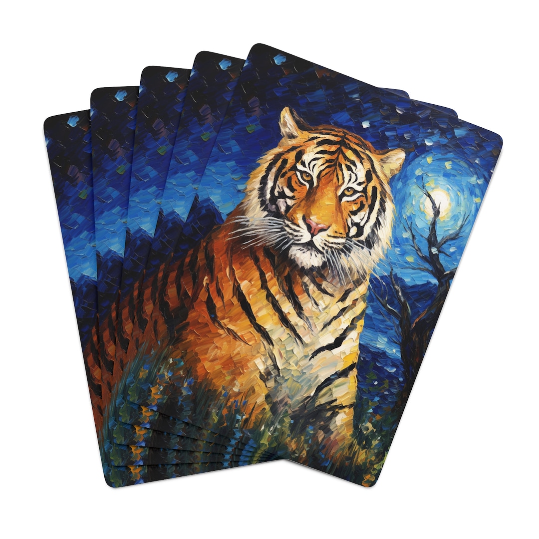 Tiger Playing Cards Deck of Cards Personalized Playing Cards - Etsy