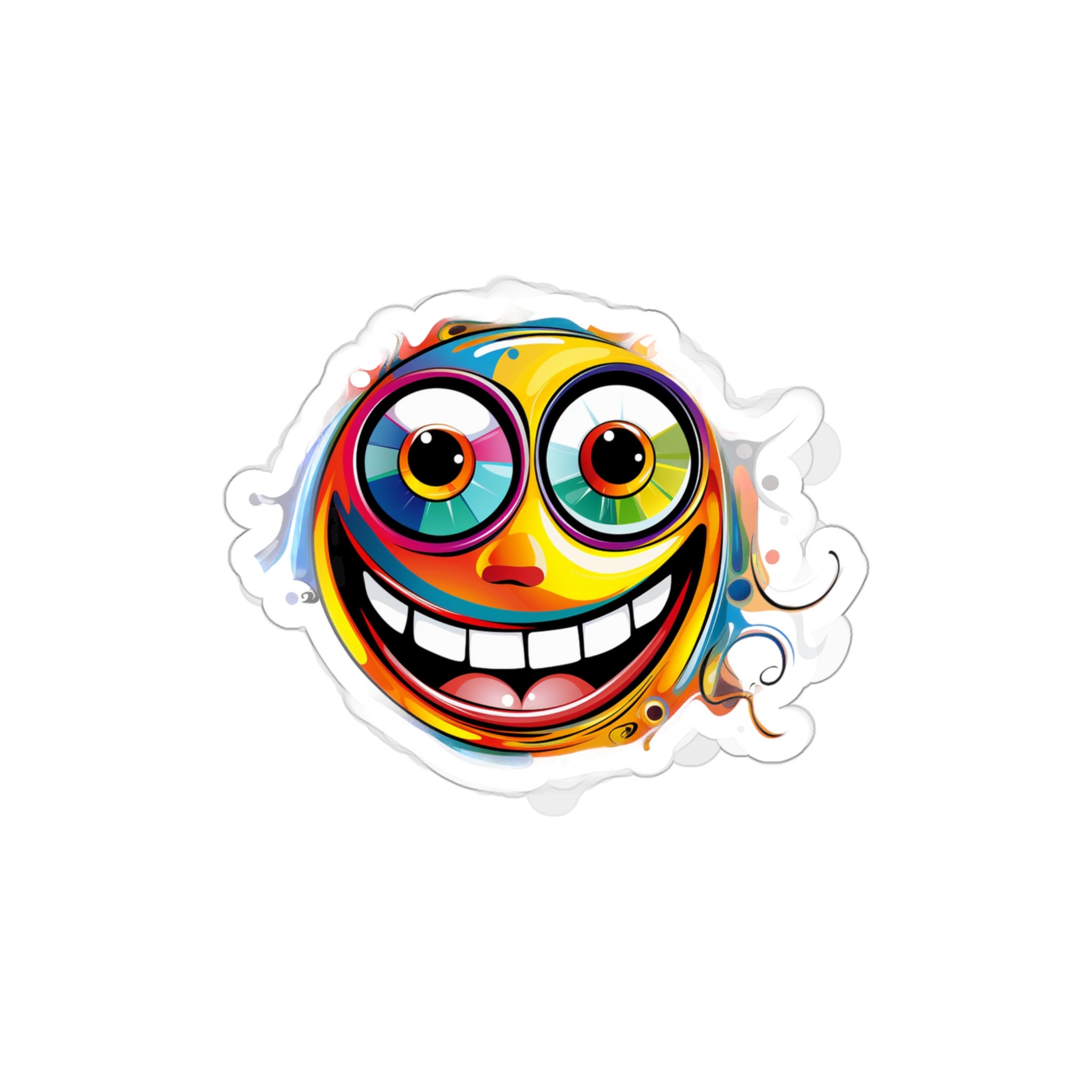 Smiley Face Sticker for Phone Emoji Sticker for Laptop Smile - Etsy