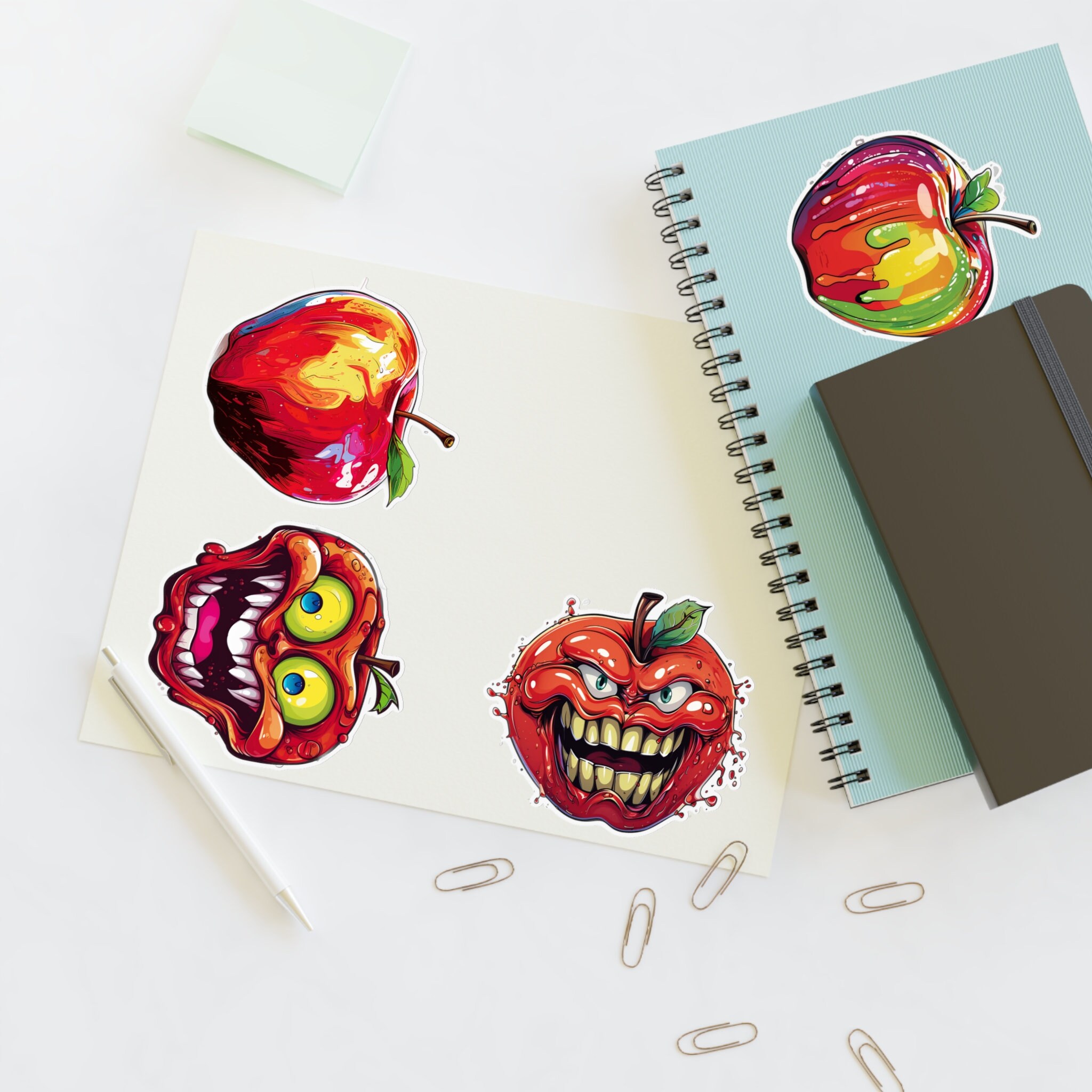 Holographic Apple Stickers for Phone Holo Fruit Stickers for - Etsy