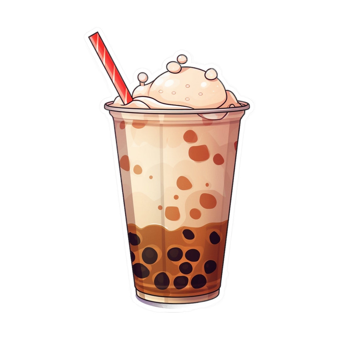 Boba Tea Vinyl Sticker Drink Vinyl Cutout Shake Vinyl Decal - Etsy