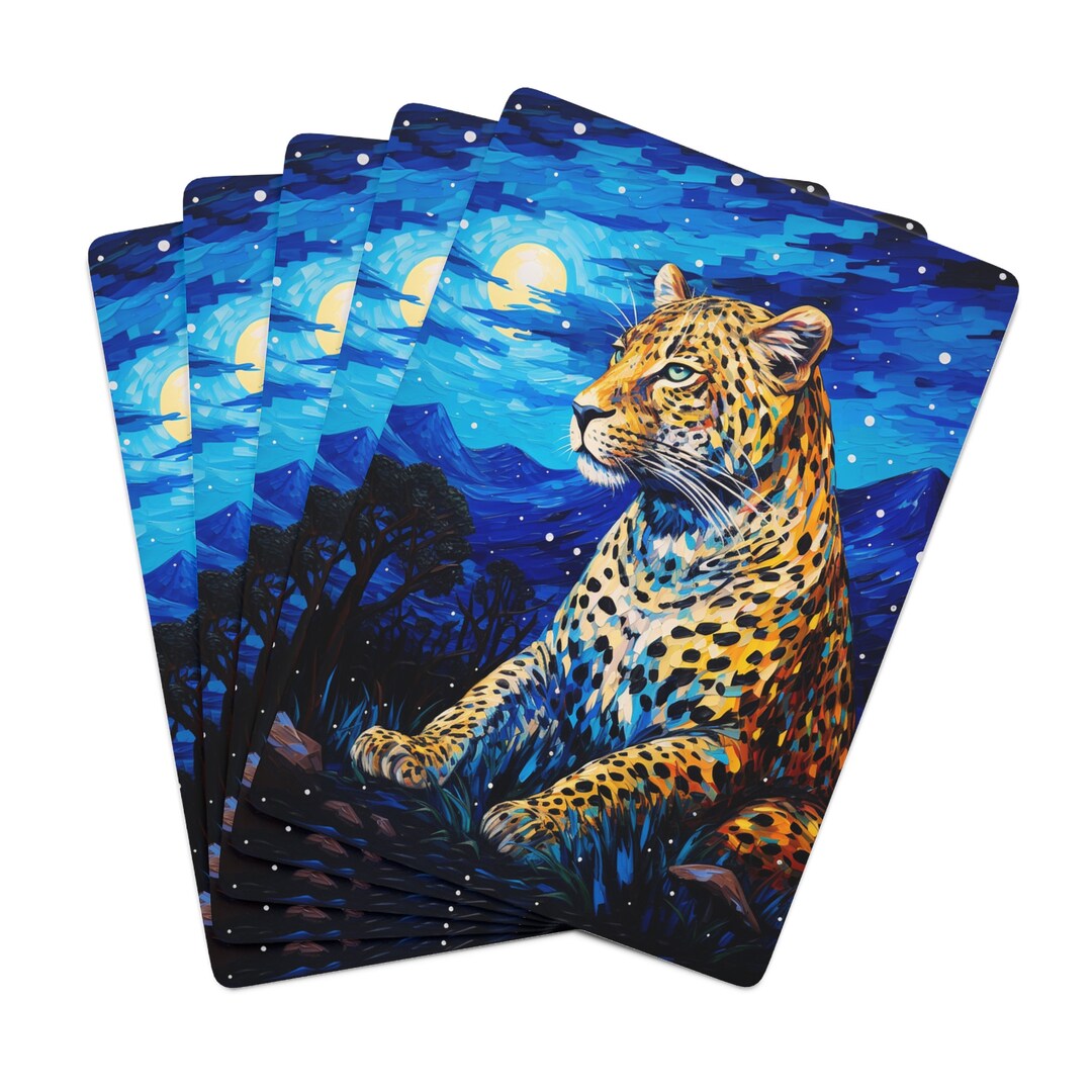 Leopard Playing Cards Deck of Cards Personalized Playing Cards - Etsy
