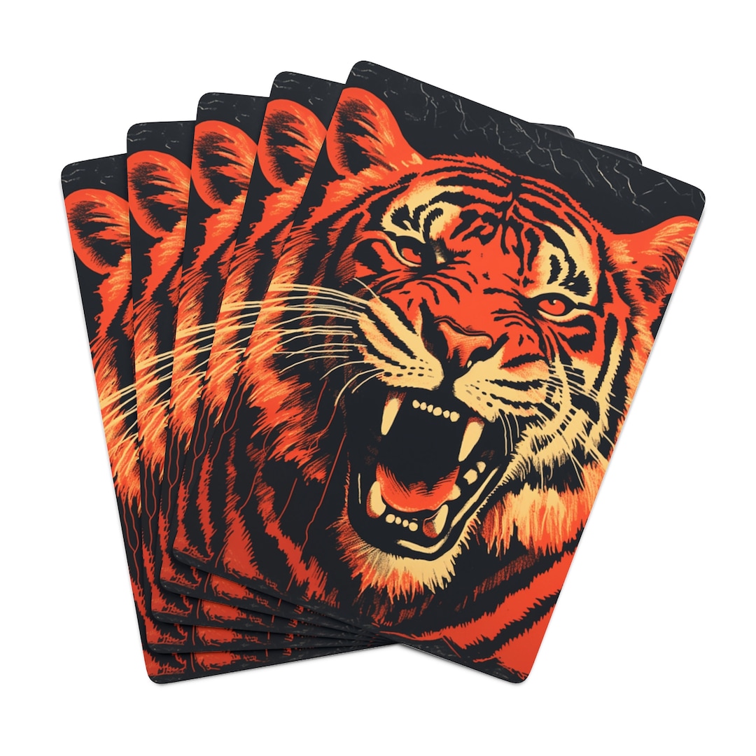 Tiger Playing Cards Deck of Cards Personalized Playing Cards - Etsy