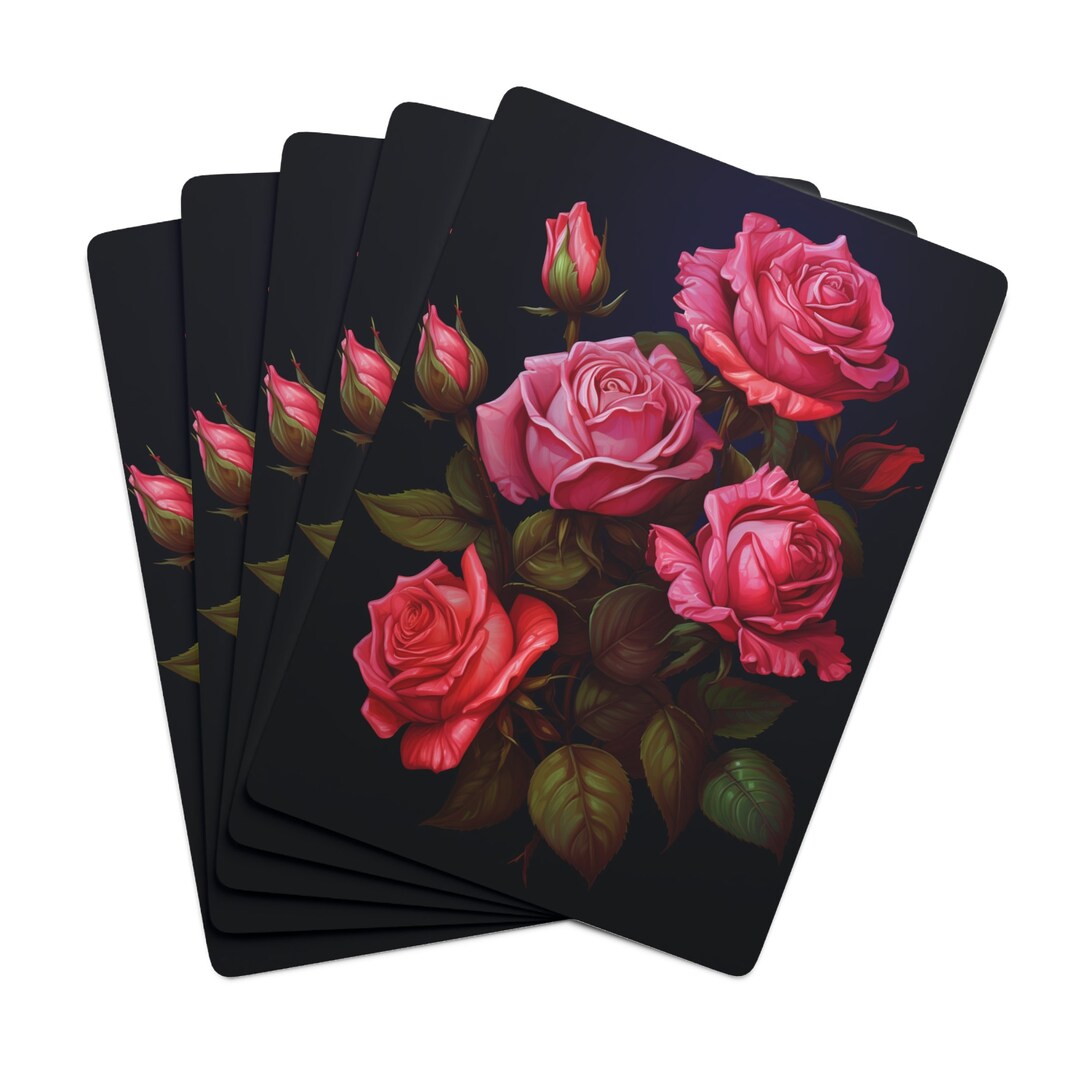 Roses Playing Cards Deck of Cards Personalized Playing Cards - Etsy