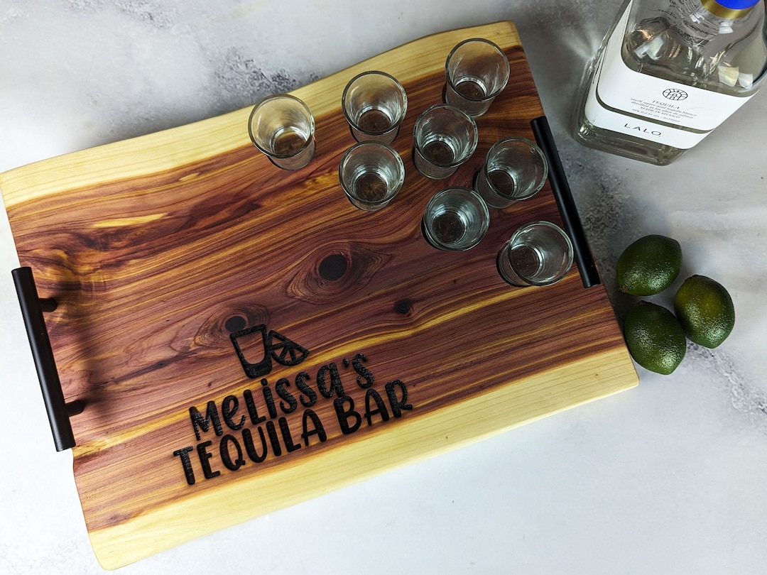 Personalized Tequila Shot Flight, Charcuterie Board, Tequila Shot Board ...