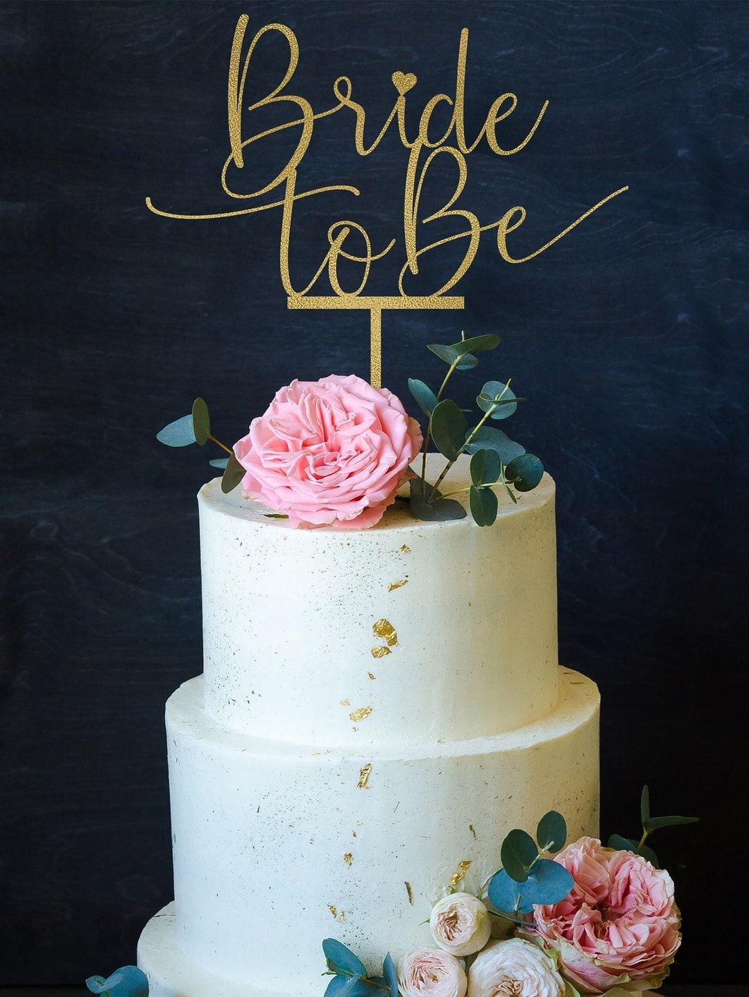 Bride to Be Gold Cake Topper, Gold Topper, Bachelorette Decor, Wedding ...