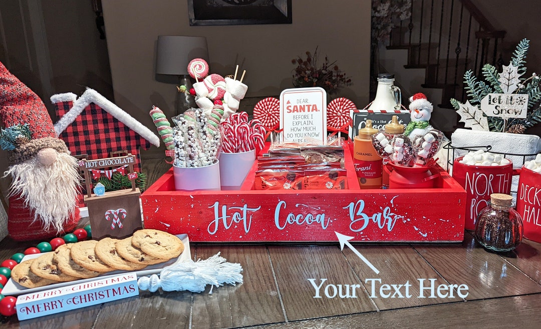 Hot Cocoa Bar Hot Chocolate Bar Tray Dessert Tray Cookies Etsy