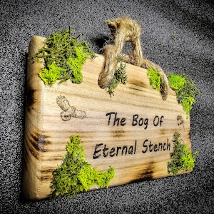 Labyrinth Inspired Bog of Eternal Stench Wooden Sign. Laser Engraved ...