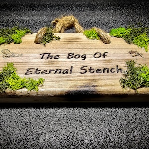 Labyrinth Inspired Bog of Eternal Stench Wooden Sign. Laser Engraved ...