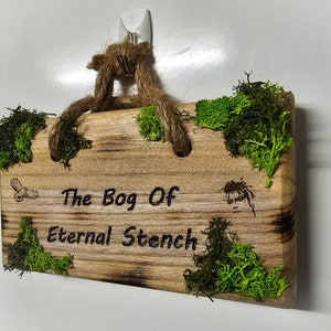 Labyrinth Inspired Bog of Eternal Stench Wooden Sign. Laser Engraved ...