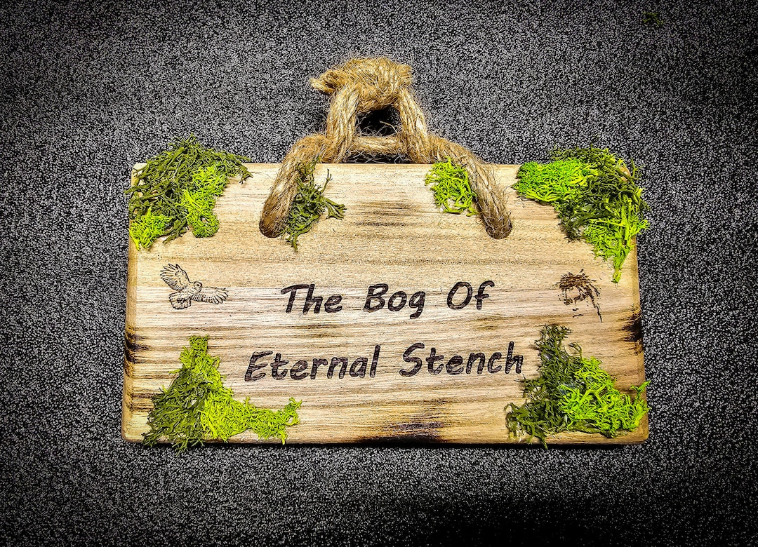 Labyrinth Inspired Bog of Eternal Stench Wooden Sign. Laser Engraved ...