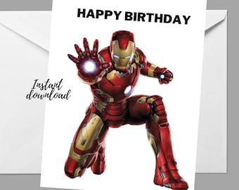 Ironman Birthday Card - Etsy