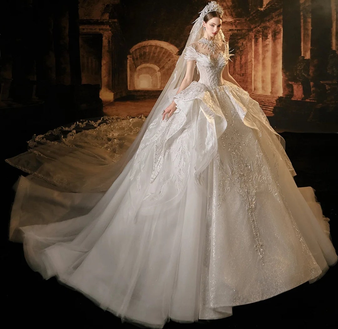 Off the Shoulder Multi Beaded Unique Flare Detail 2024 Sequin ...